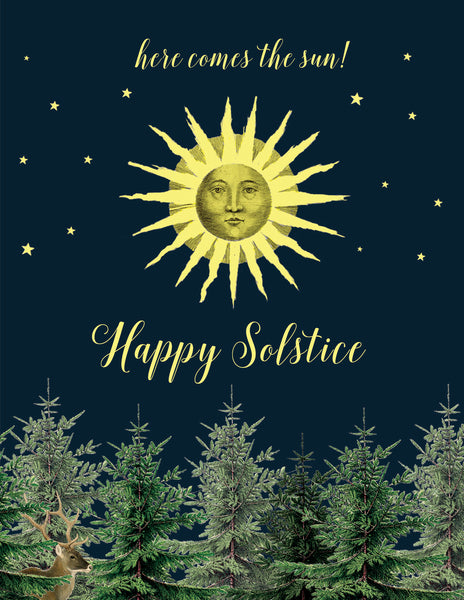 Happy Solstice A-2 Holiday Greeting Card – P. Flynn Design